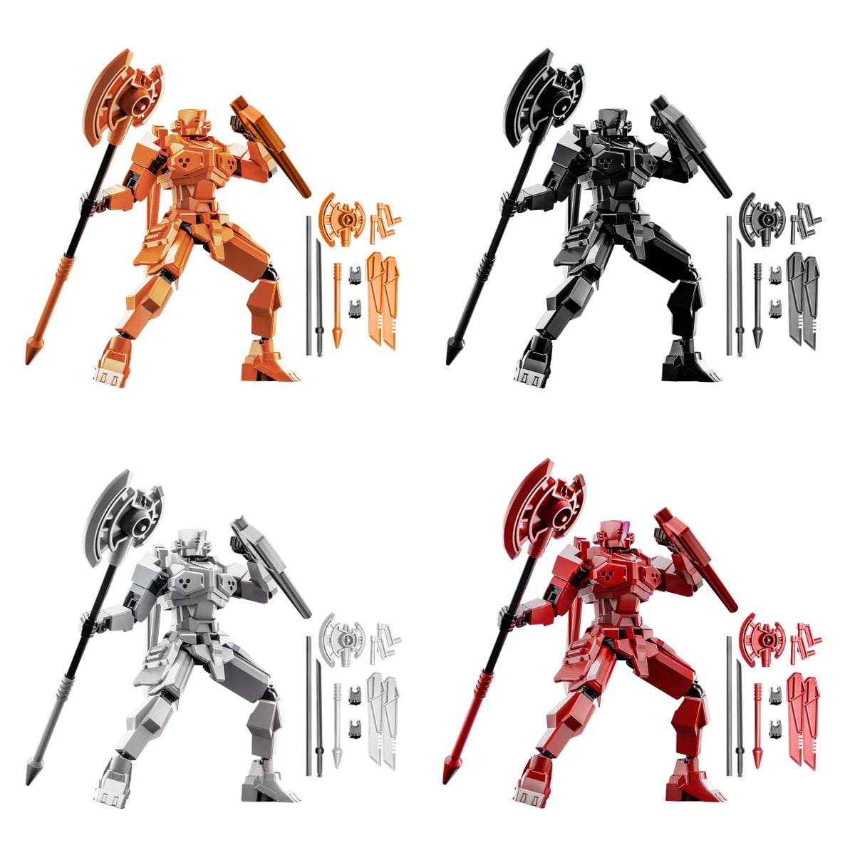 4PC DIY T13 3D Action Figure Set,3D Printed Action Figures Set 13 Luck ...
