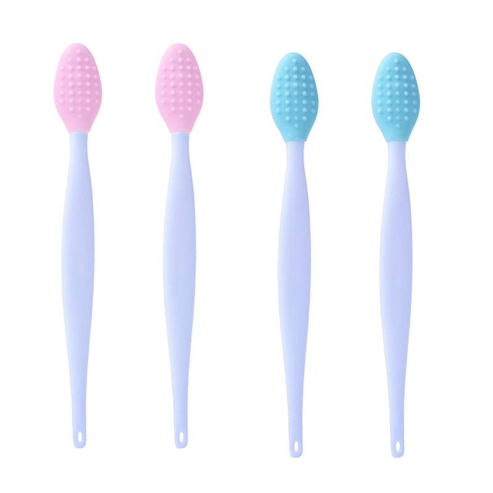 4PC Double-Sided Silicone Exfoliating Lip Brush Soft Cleaning Tool for ...