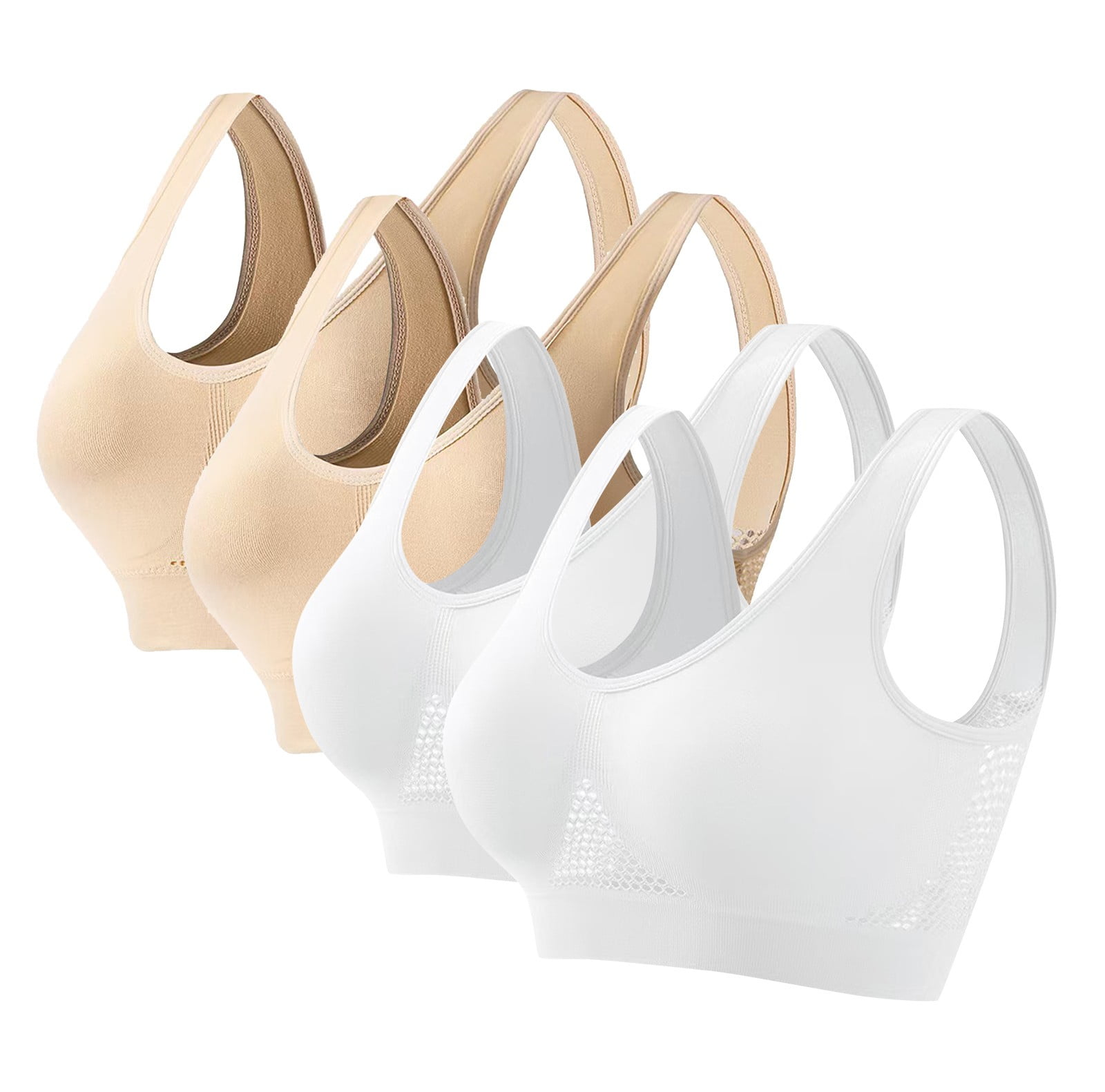 4PC Exercise Bras for Women Full Support Womans Sports Bras Clearance ...