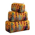 4PC F S Minibee Quilted Polyester Storage Pouch Multifunctional Makeup ...