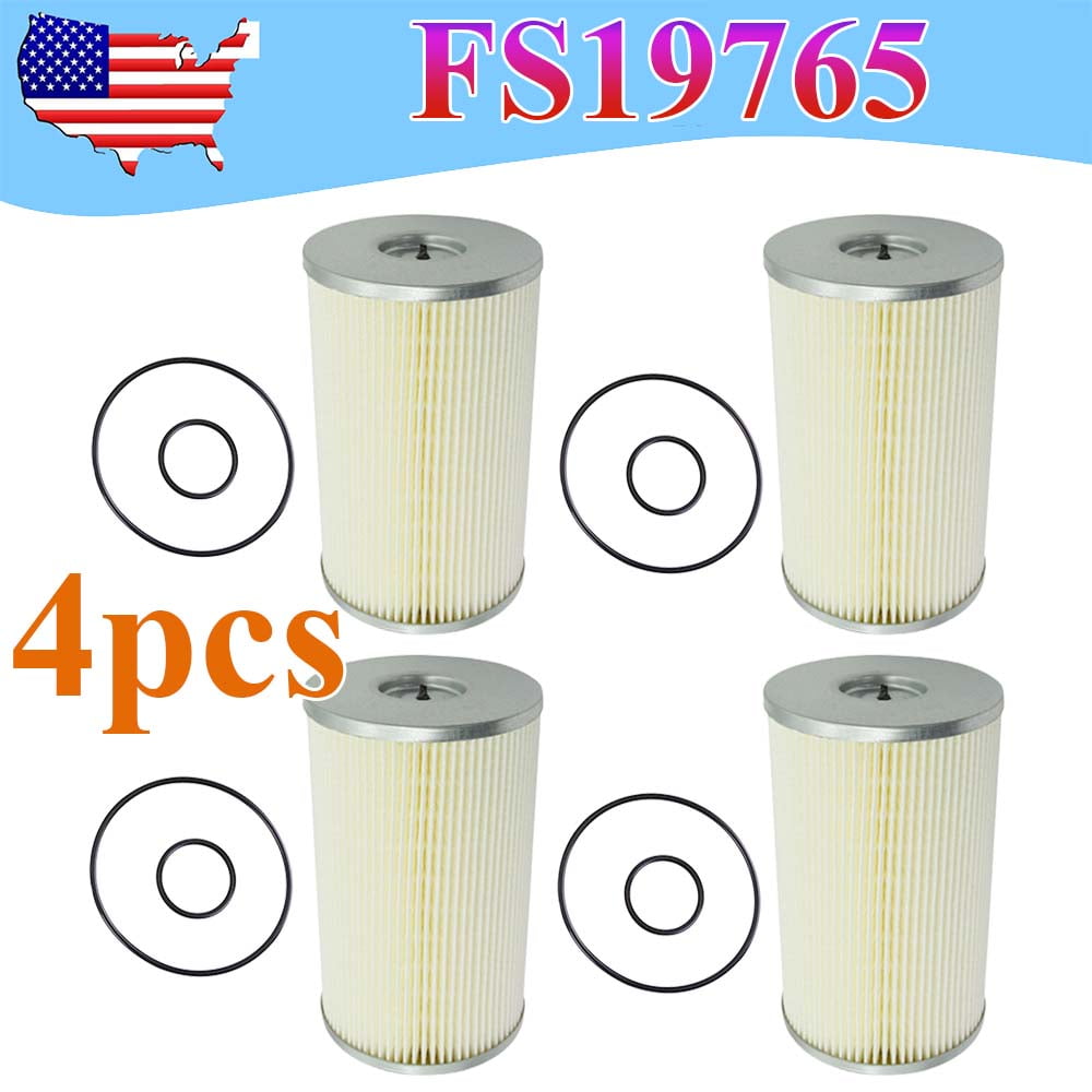 4PC FS19765 For Cummins Fuel Filter with Water Separator Kit - Walmart.com