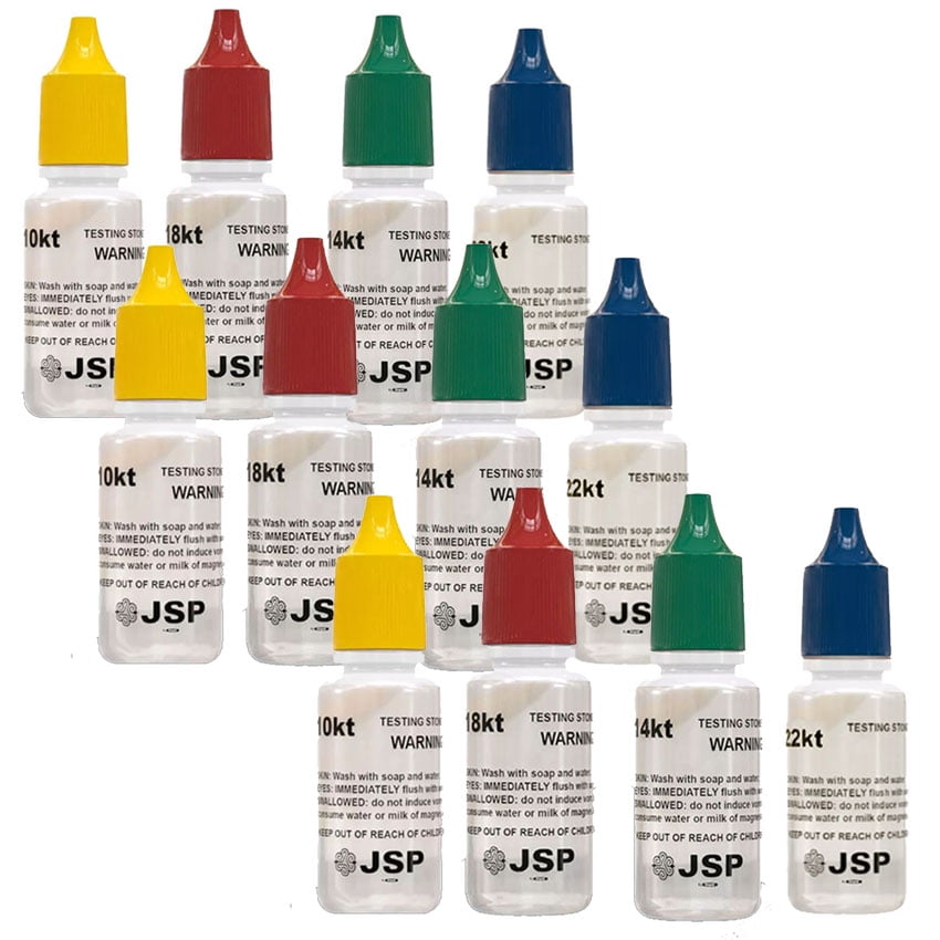 4PC Fresh Gold Testing Jewelry Kit 3x10K 3x14K3x 18K 3x22K Test ...