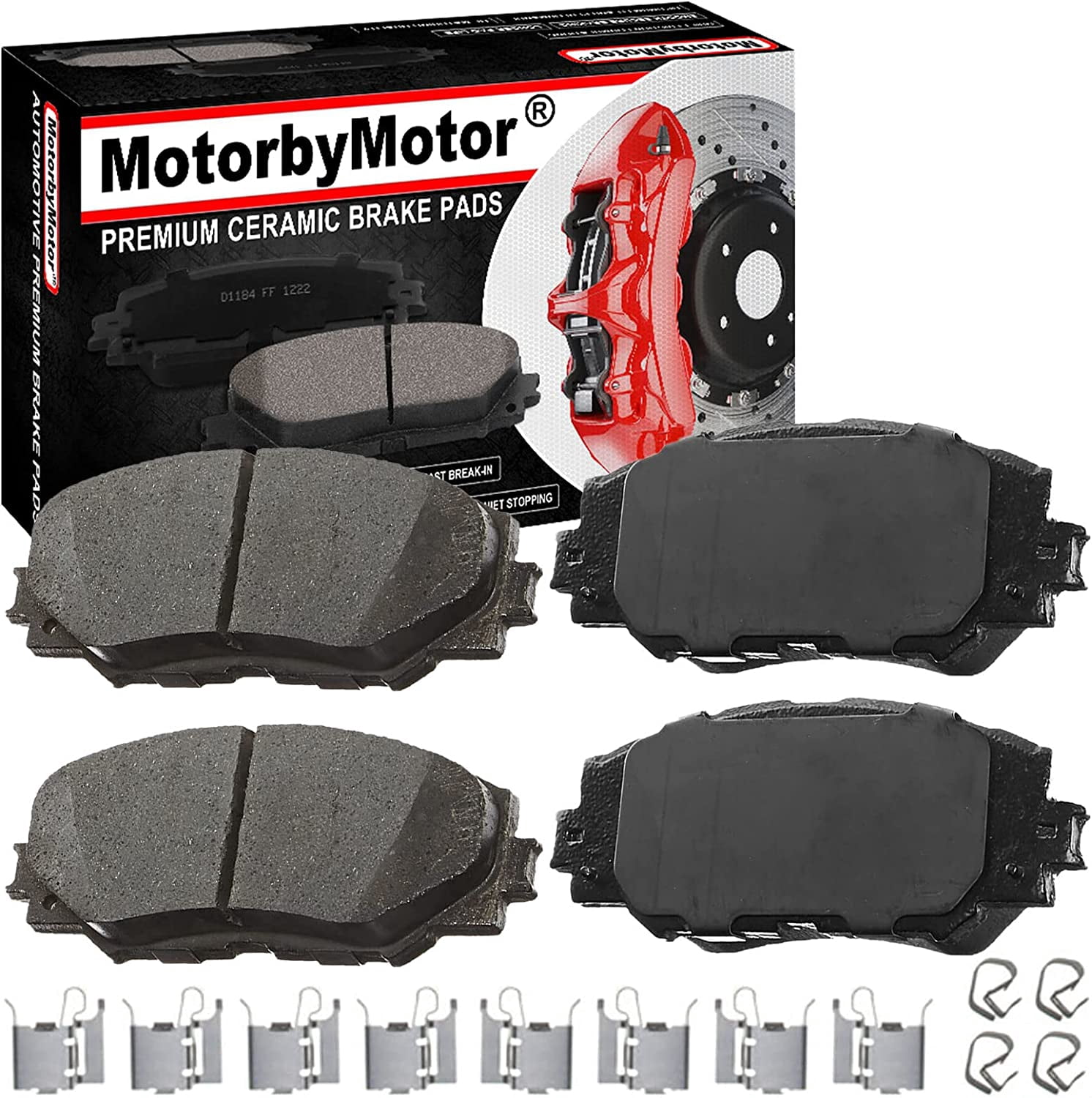 4PC Front Ceramic Brake Pads with Hardware Kits Fits for Lexus HS250H ...