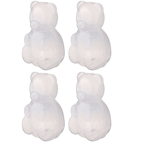 4PC Gummy Bear Container Reusable Giant Bear-Shaped Candy Holder ...