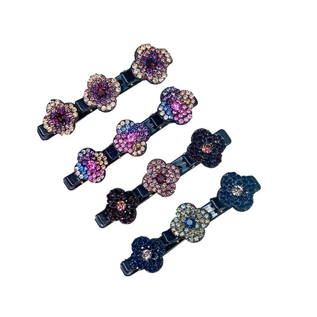 4PC Hair Clips for Women/Girls Temperament Braided Hair Clips Weaving ...