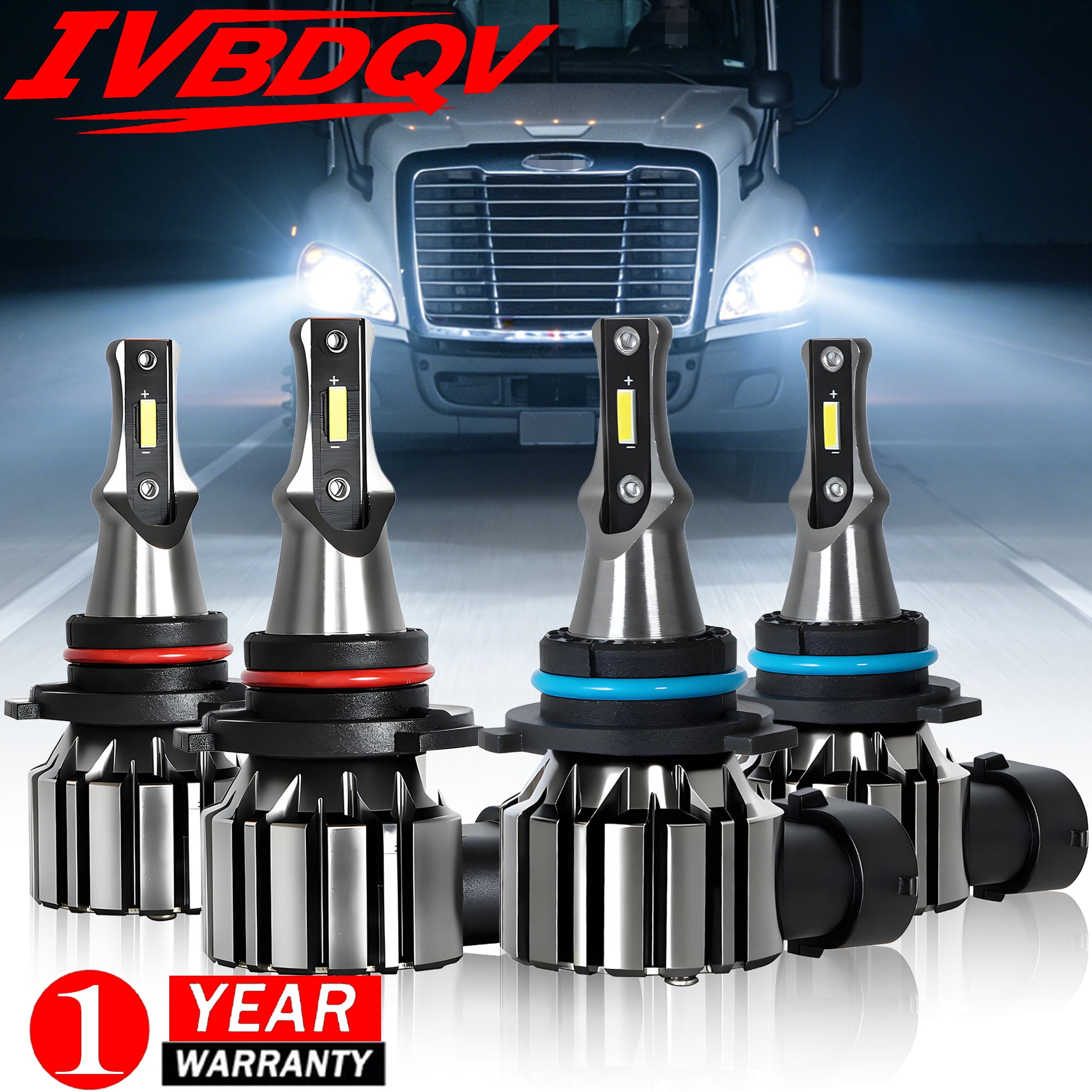 4PC LED Headlight Bulbs High & Low Beam Combo Kit 6000K For 2008-2015 ...