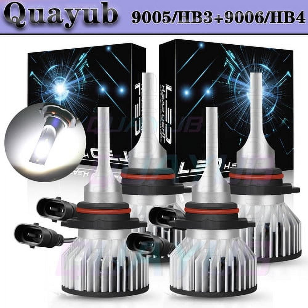 4PC LED Headlight Bulbs High & Low Beam Combo Kit 6000K For Nissan ...