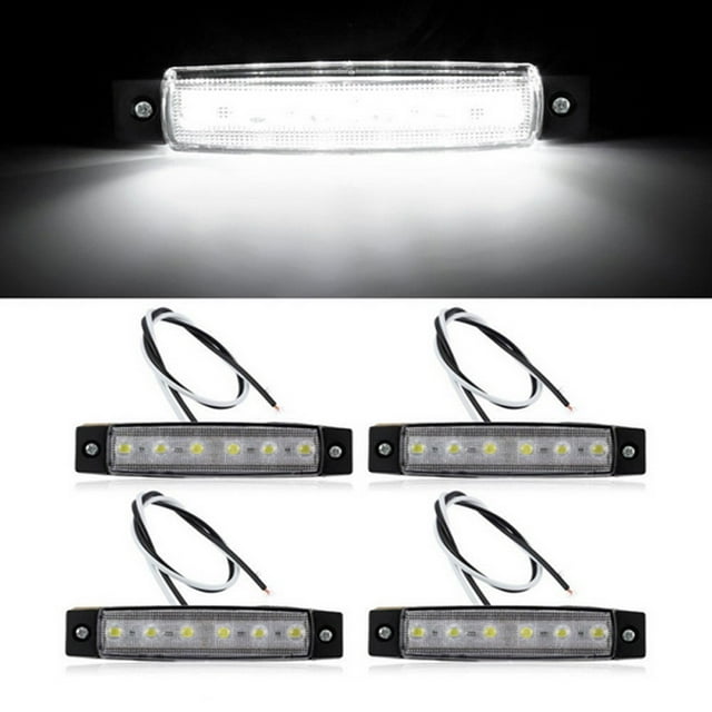4PC Marine Grade 12 Volt Large Waterproof Cool White LED Courtesy ...