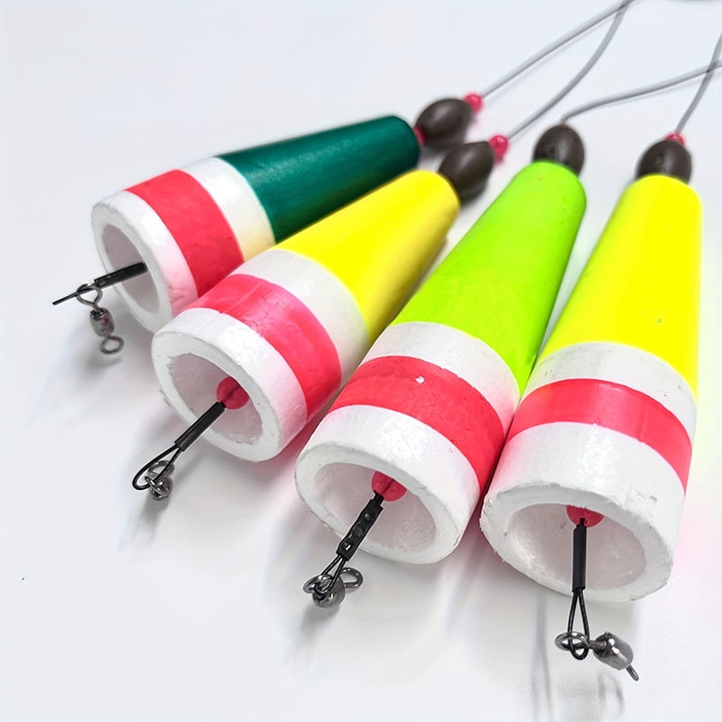 4PC Marker Buoys Bold Fishing Float Sea Plastic Eye-catching Buoy Lure ...