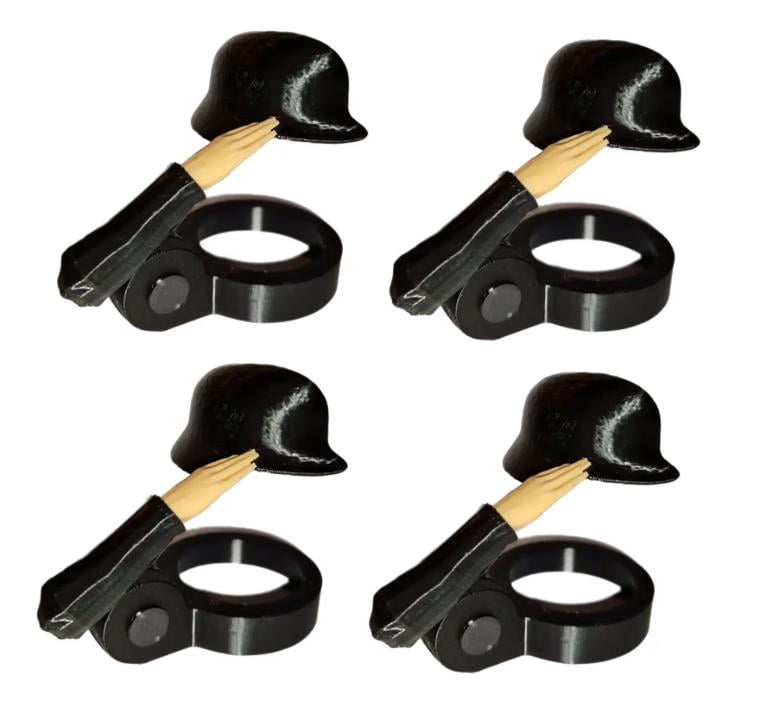 4PC Military Salute Hand Bottle Opener, Funny Helmet Beer Opener That ...