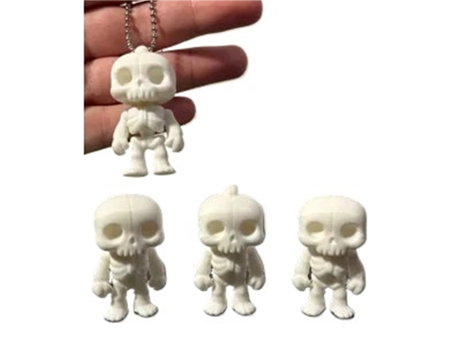 4PC Mini Skeleton-Keychain-Halloween 3D Printing - Walmart.com