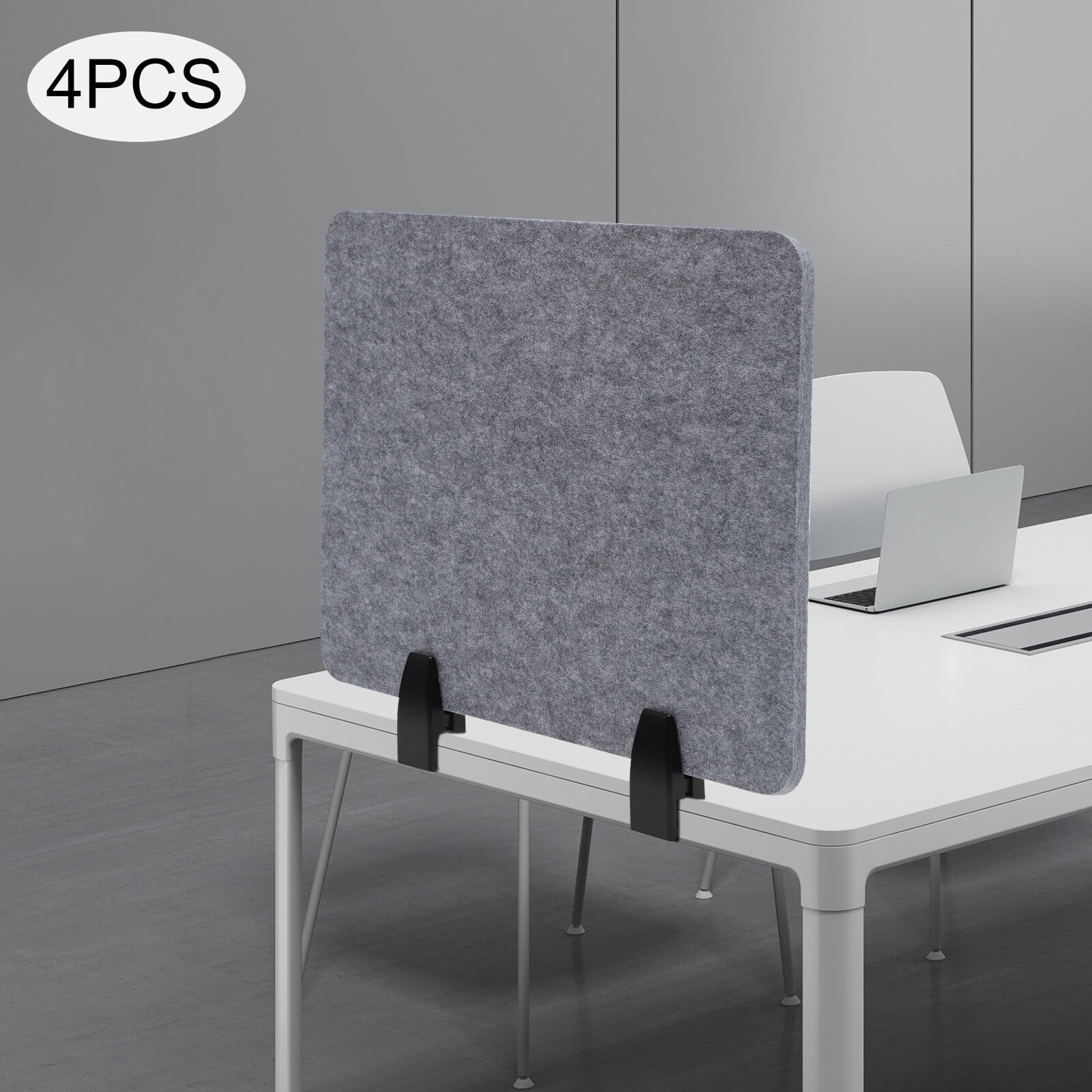 4PC Modern Stand Up Divider Clamp-On Acoustic Desk Divider Mounted ...