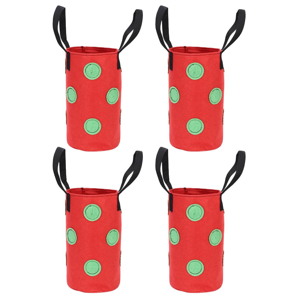 4PC Multi-Mouth Strawberry Planting Bag Hanging Plant Hanging Basket 12 ...