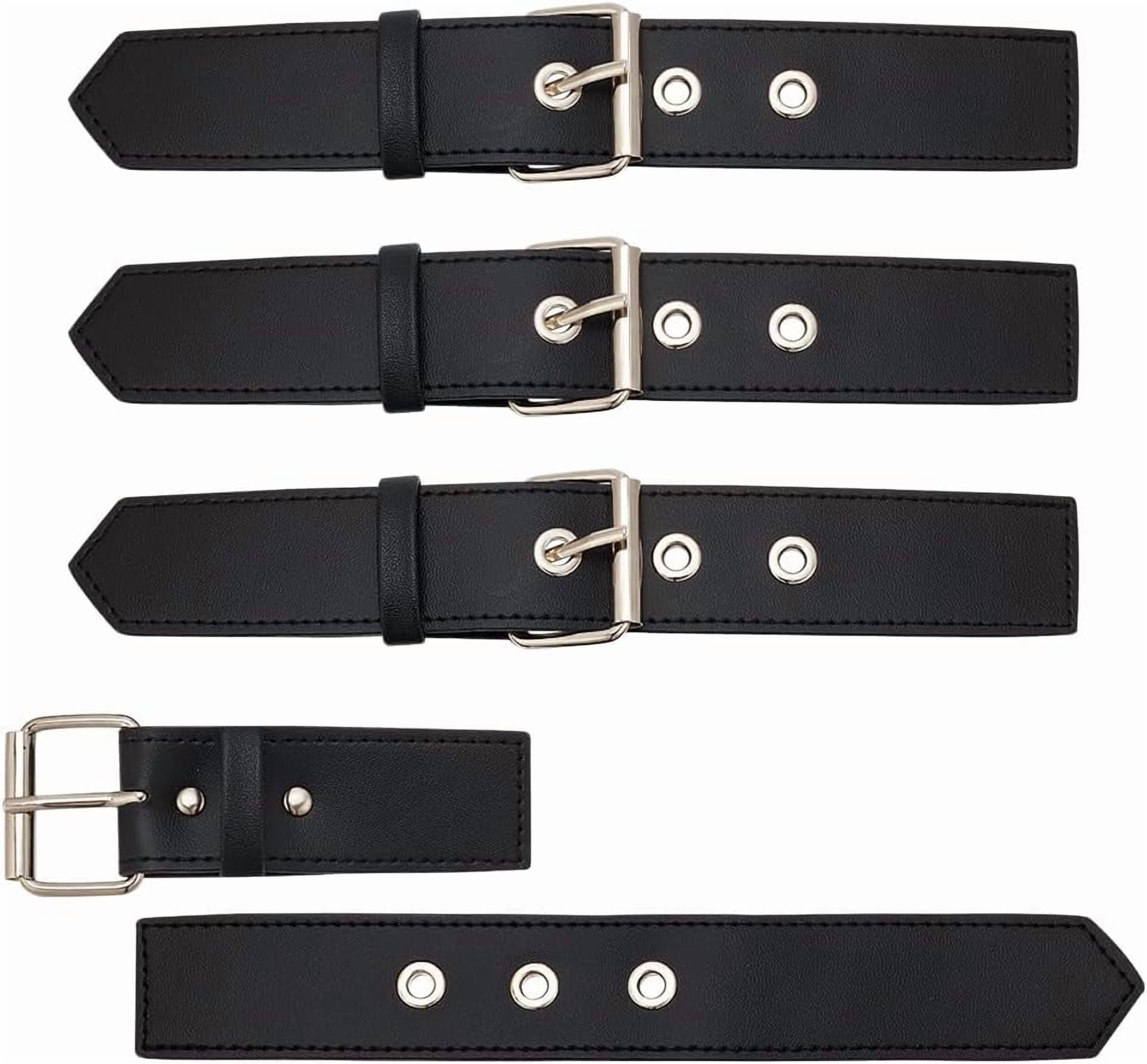 4PC PU Leather Cloak Clasp Fasteners Platinum Buckle PU leather 1.1inch ...