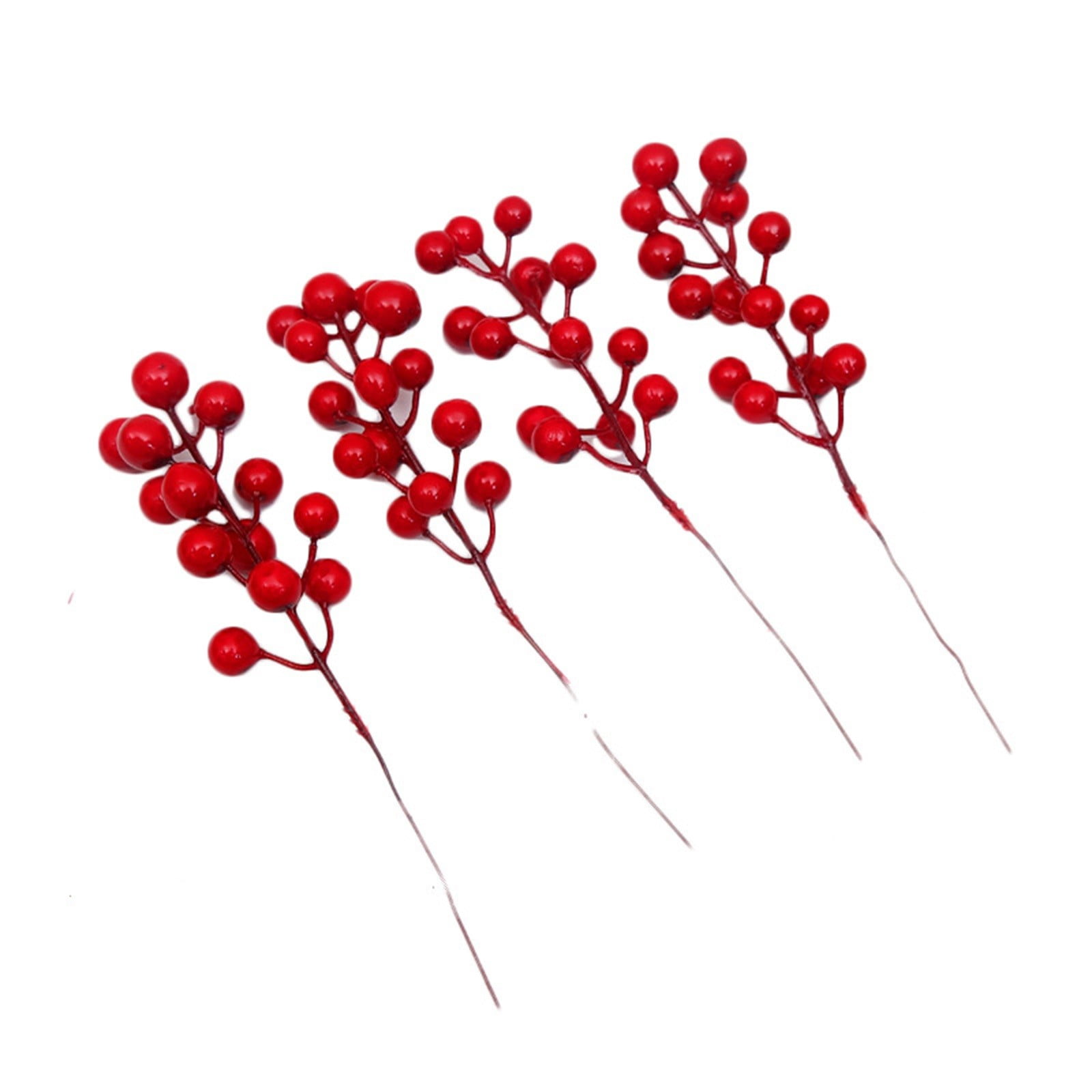 4PC Pack Red Berry Red Berry 8.66 Inch Red Berries for Christmas Tree ...