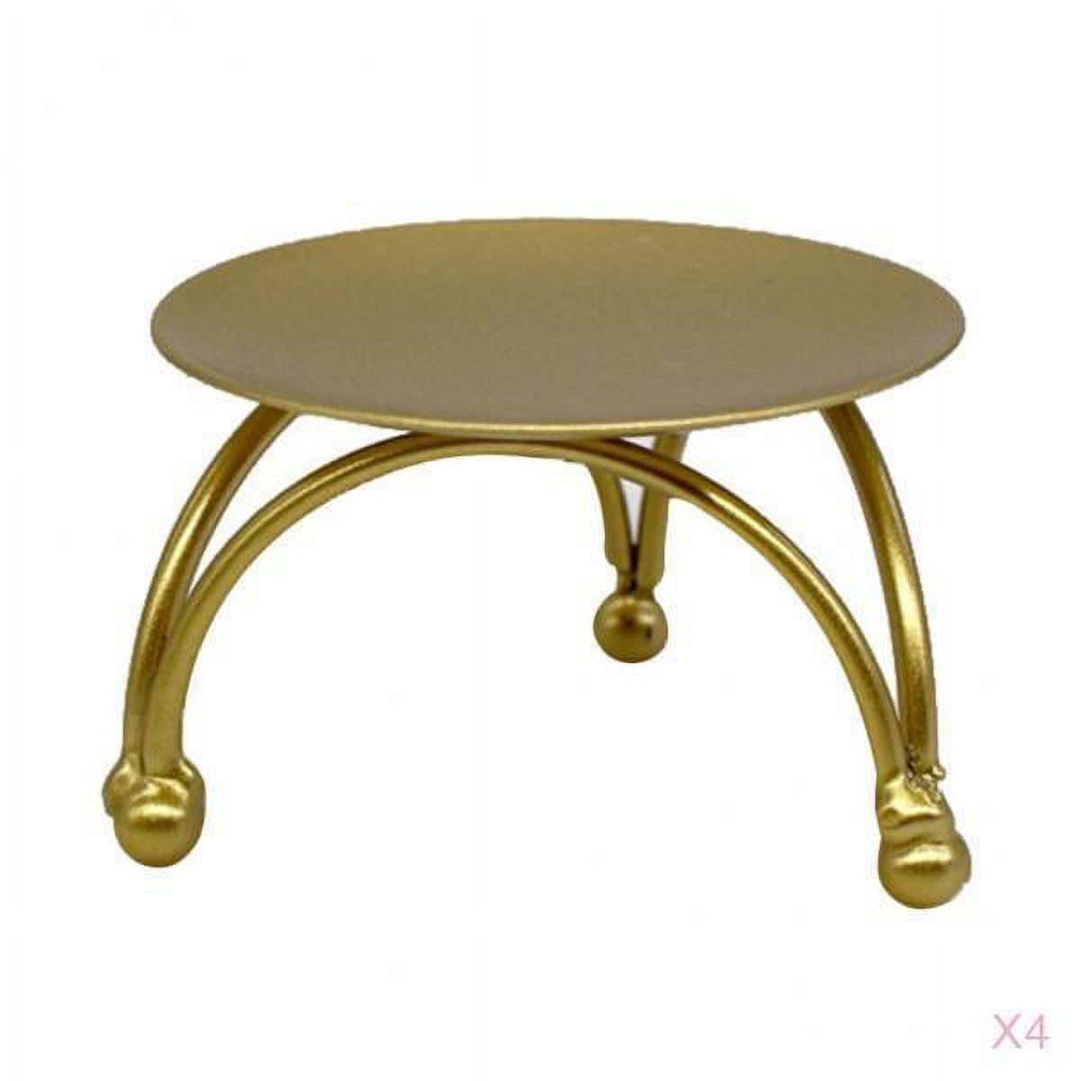 4PC Plate Candle Holder Decorative Pillar Candle Stand For Candles ...