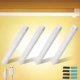4PC Punch-Free Smart Sensor Magnetic Rechargeable LED Lights - Magnetic ...