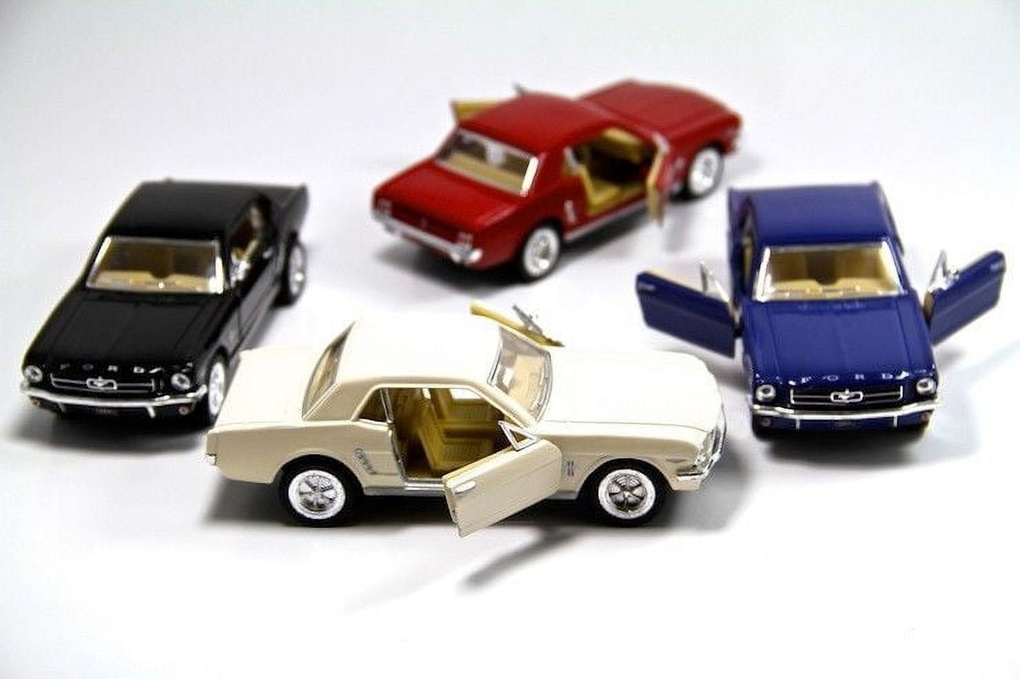 Kinsmart 1964 1/2 Ford Mustang Diecast Toy Car Set, 1:36 Scale, 5 ...