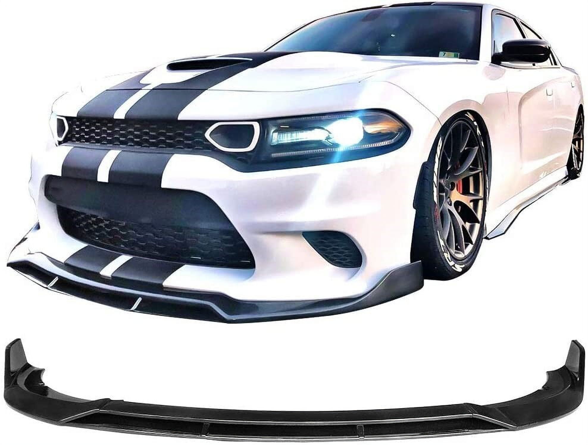 4PC Set Front Bumper Lip For 2015-2023 Dodge Charger SRT Style Bumper ...