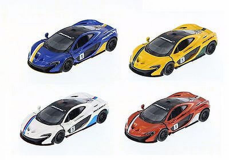 4PC Set: Kinsmart 5" McLaren P1 Stripes Exclusive Edition Diecast Model ...