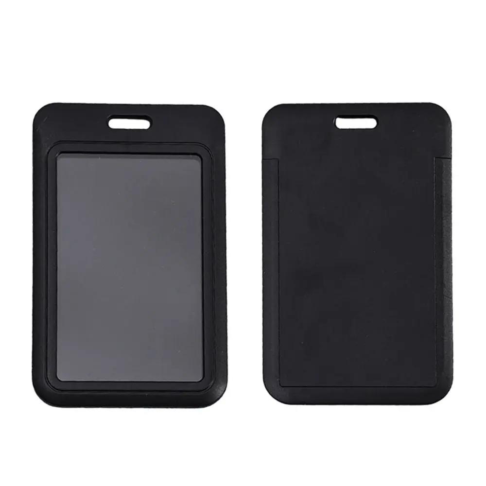 4PC Sliding Card Cover ID Name Badge Holder Pass Work Card Cover Chest ...