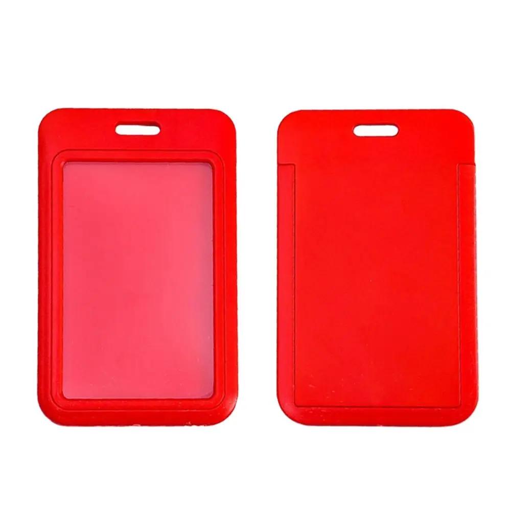 4PC Sliding Card Cover ID Name Badge Holder Pass Work Card Cover Chest ...