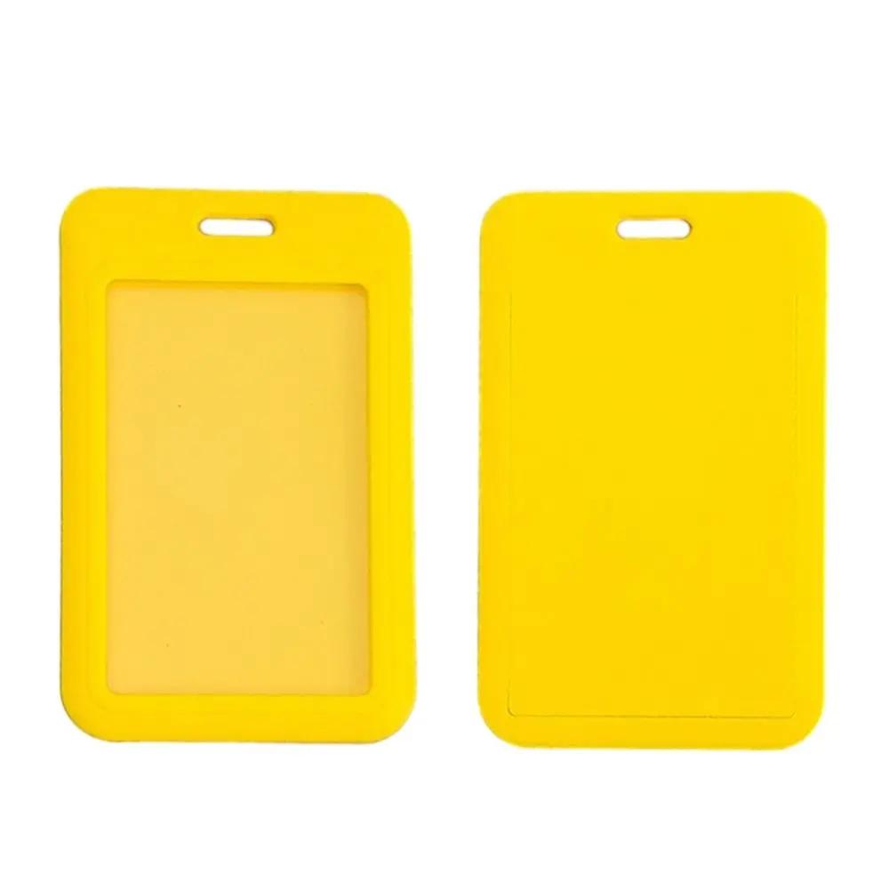 4PC Sliding Card Cover ID Name Badge Holder Pass Work Card Cover Chest ...