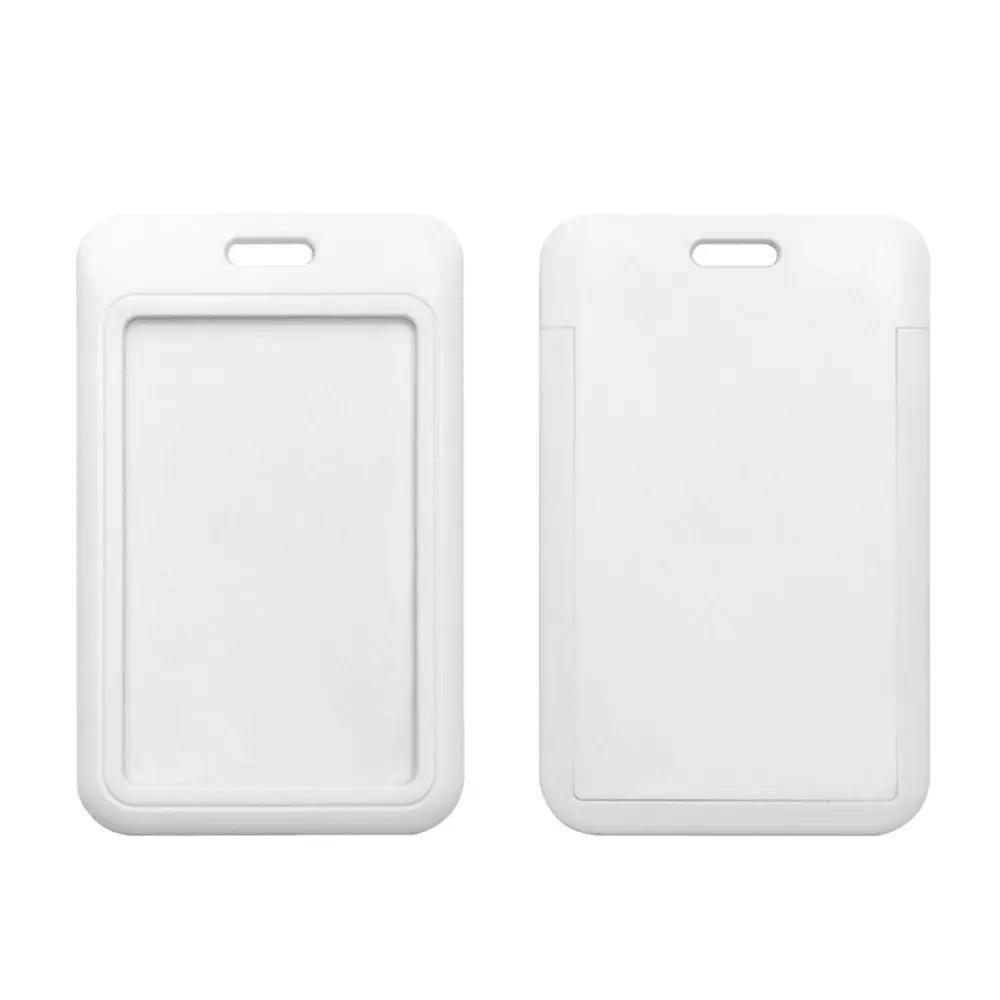 4PC Sliding Card Cover ID Name Badge Holder Pass Work Card Cover Chest ...