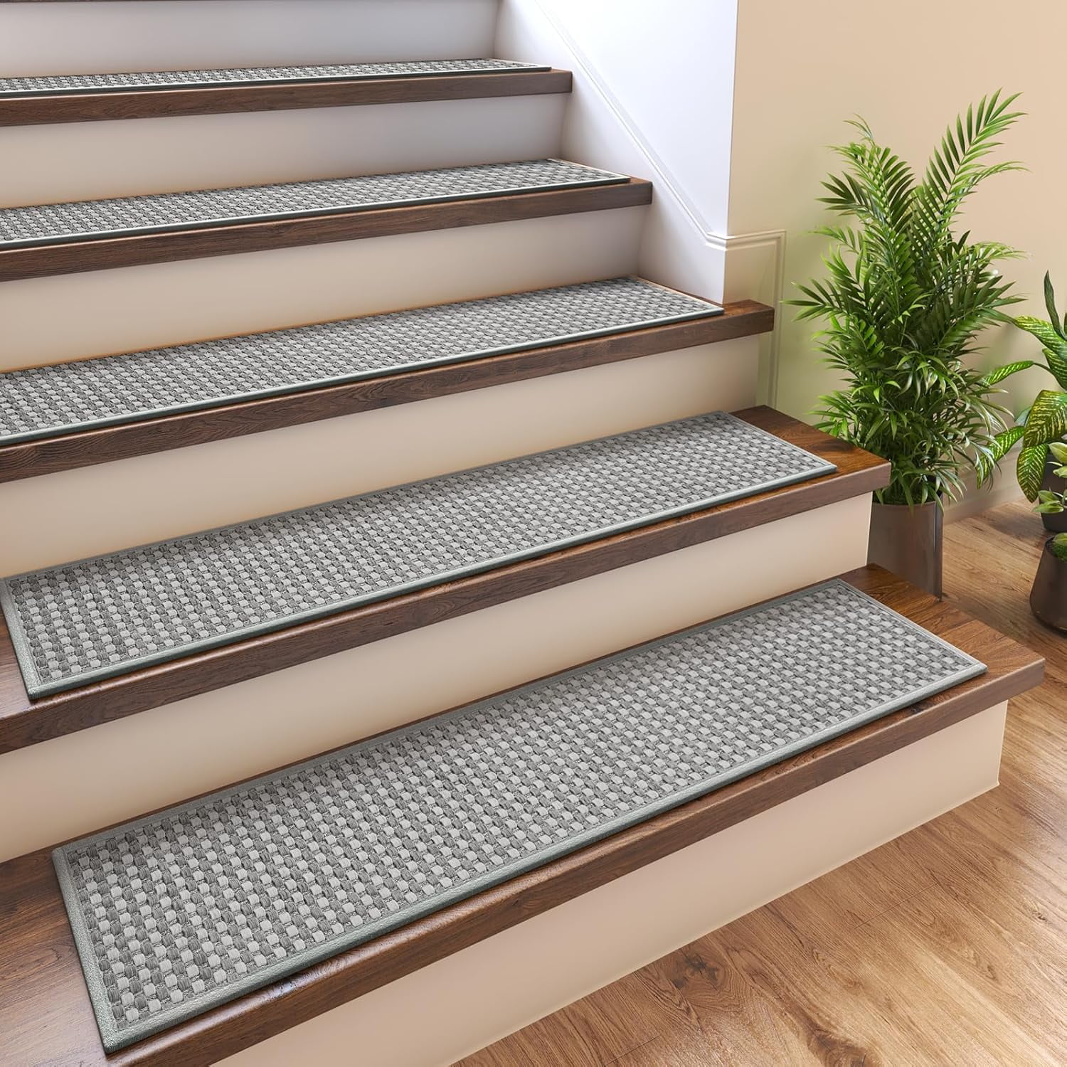 4PC Stair Treads Non-Slip Washable Peel and Stick Stair Treads for ...