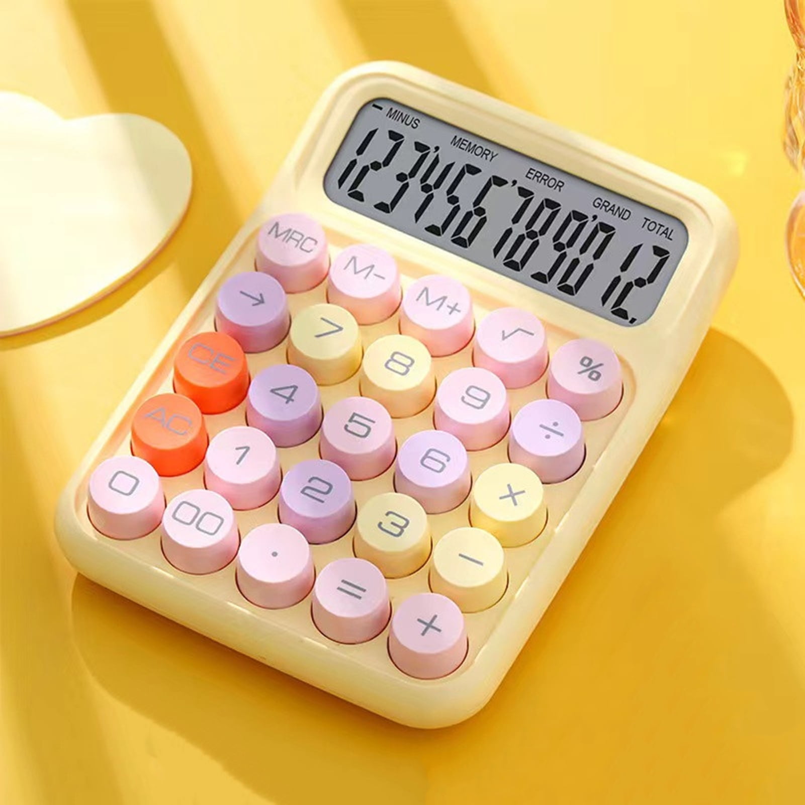 4PC Students 10-Digit Wallet Size Handheld Calculator Round Button ...