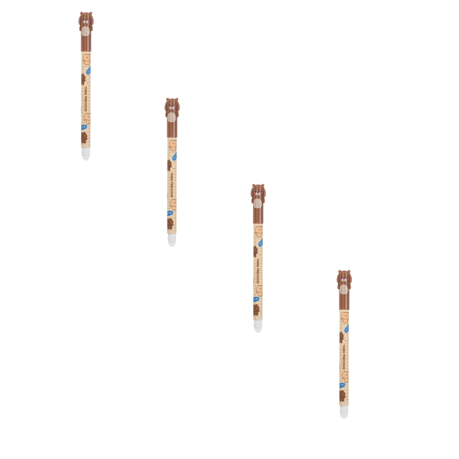 4PC Students Pen Cute Cartoon Animal 0.5mm Hot Erase Neutral Pen To ...