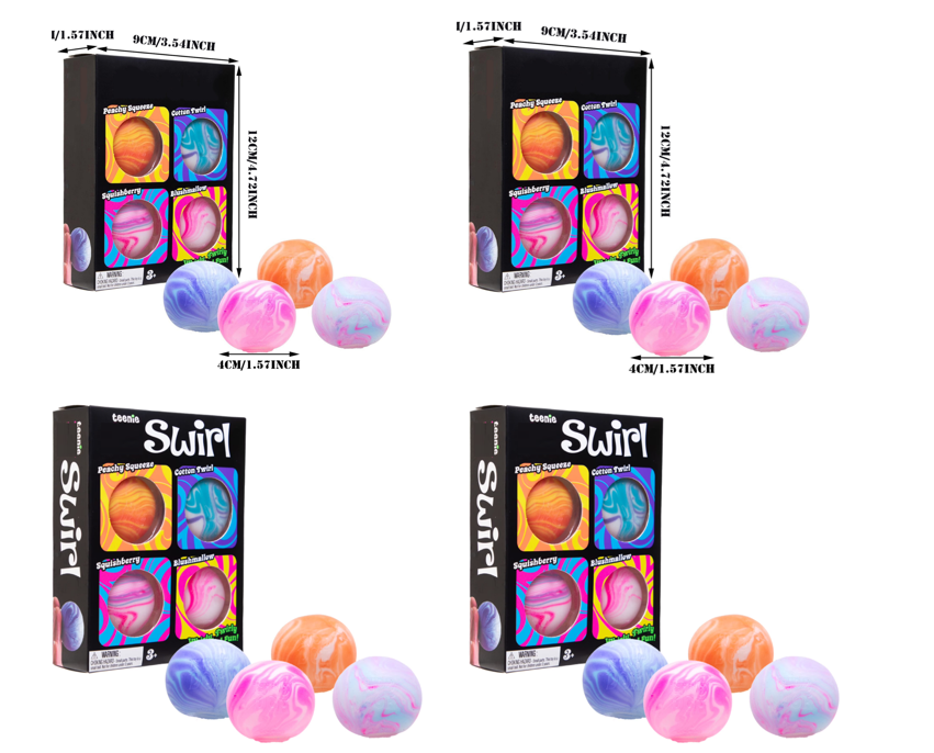 4PC Teenie Swirl 4Pack Squishies Anxiety Stress Relief, Ice Squishy ...