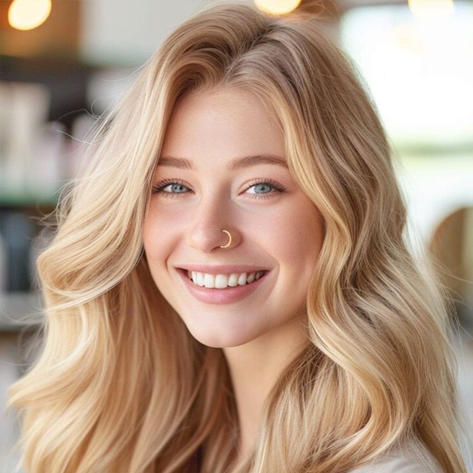 4PC Titanium Nose Ring Hoop Cartilage Hoop Earrings for Women Men ...