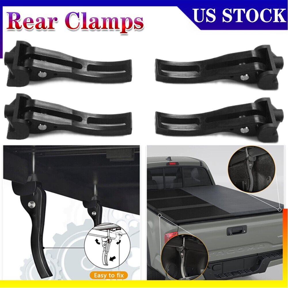 4PC Universal Fits for Hard/Soft Folding Tonneau Cover Rear Clamps ...