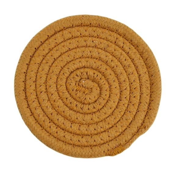 4PC V Minibee Round Woven Coasters 4.33 Inch Heat Resistant for Kitchen ...