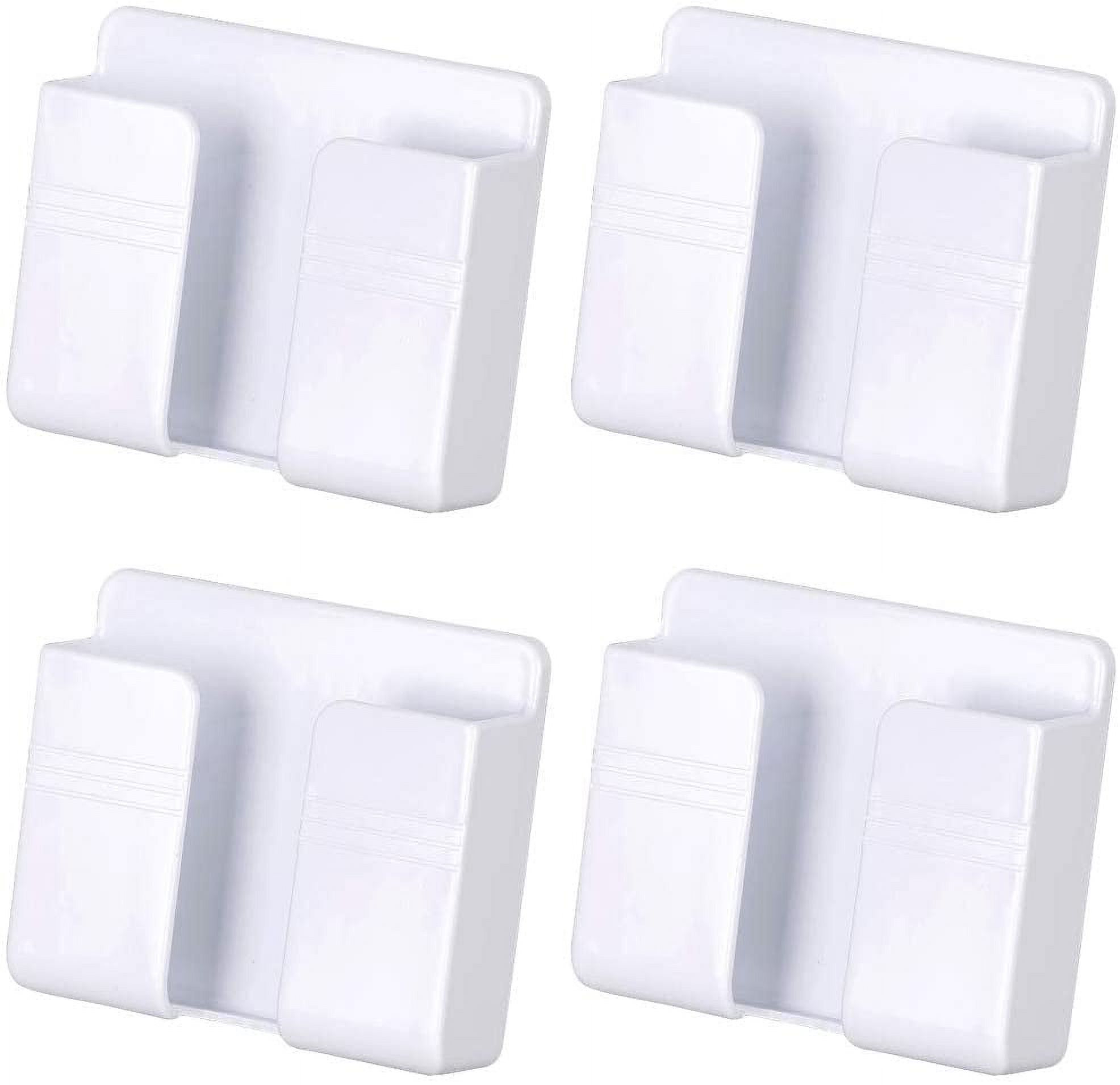 4PC Wall Mount Cell Phone Charging Holder, Black Adhesive Mobile Phone ...