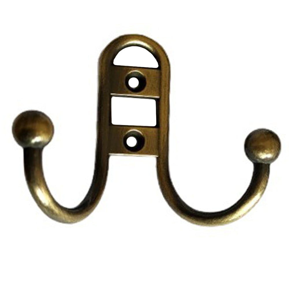 4PC Wall Mounted Coat Hooks – Black Rustic Iron Hook Set for Hanging ...