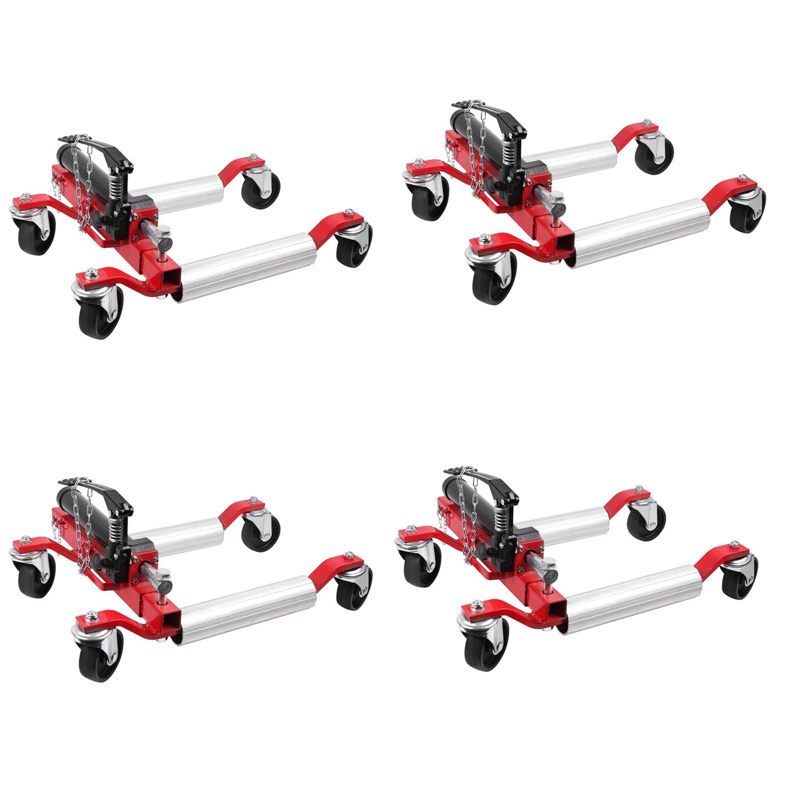 4PC Wheel Dolly, 1500LBS Capacity Car Dolly with Hydraulic Tire Jack ...
