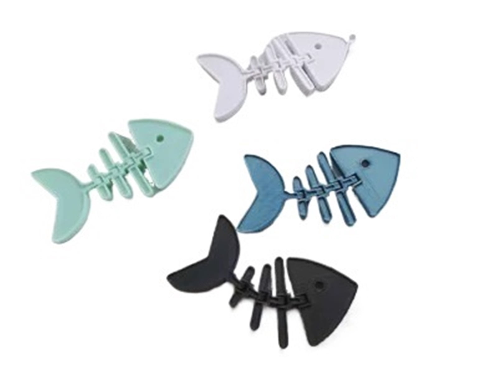 4PC movable skeleton fish keychain 3D printed ornaments - Walmart.com