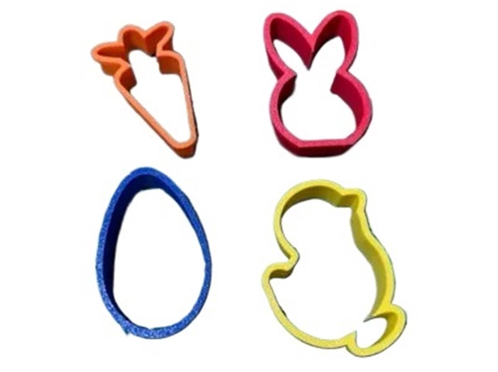4PC simple and fun Easter shaped cookie cutters, suitable for Play-Doh ...