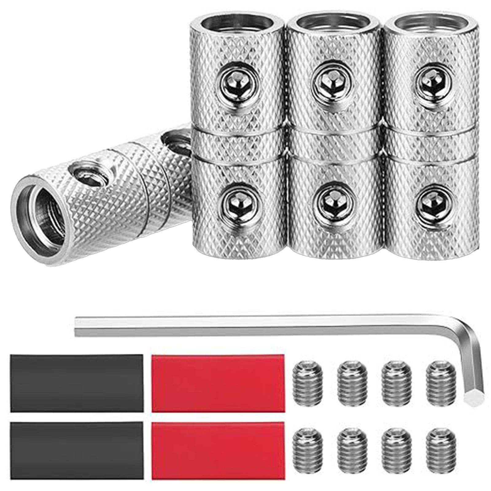 4PCS 0 Gauge Wire Splice Connectors with Heat Shrink 0 Gauge Battery ...