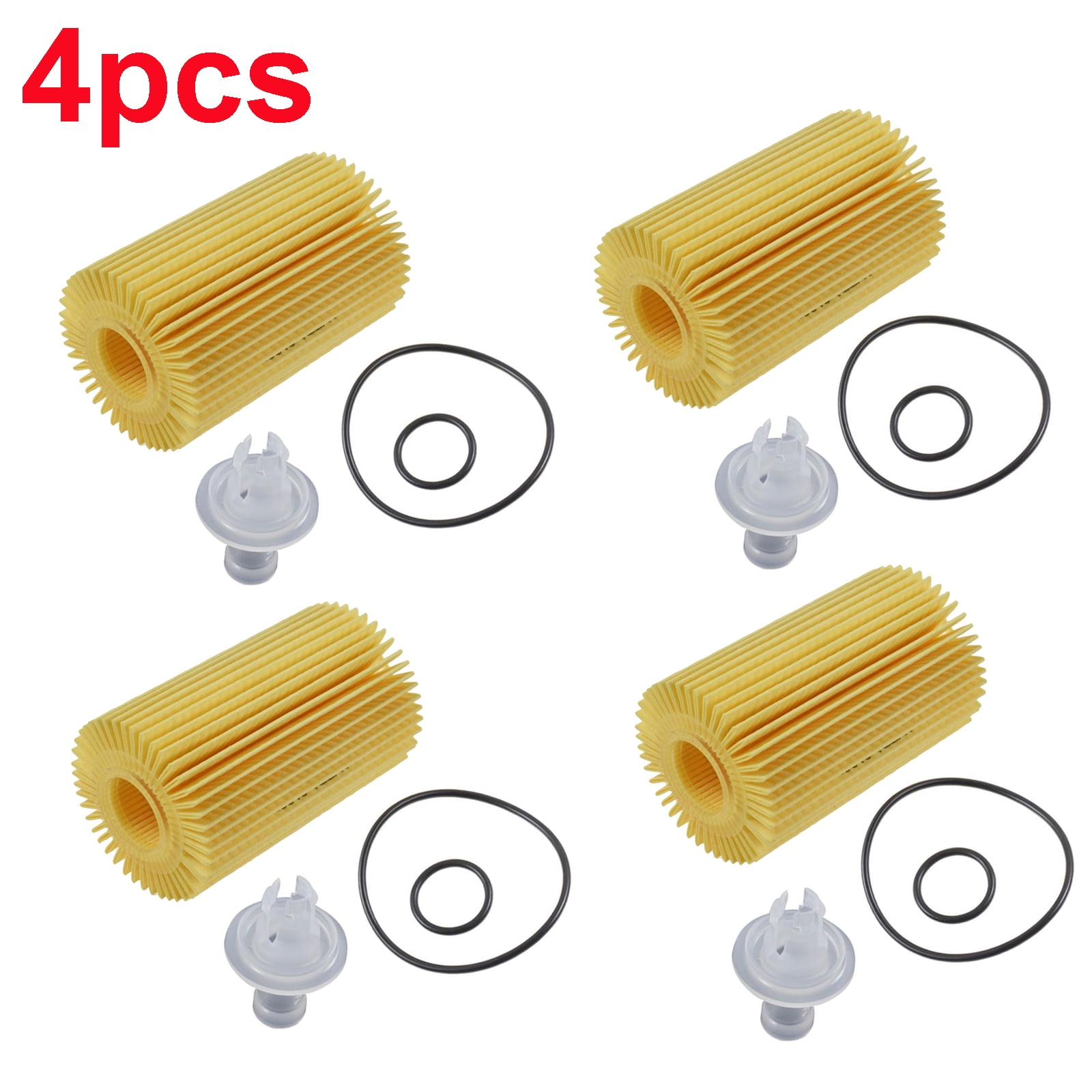 4PCS 04152-38020 ENGINE OIL FILTER ELEMENT FOR LEXUS TOYOTA 04152-YZZA4 ...