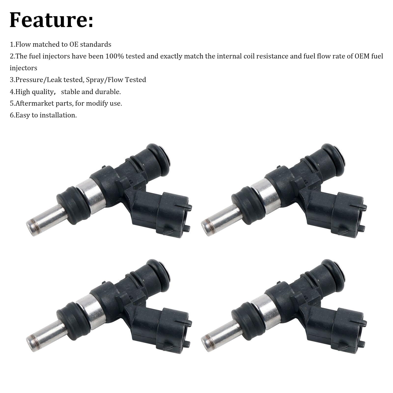 4PCS 0444043016 ISX2888173 Fuel Injector 0280158714 0280158701 For ...