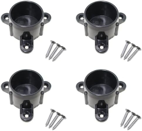 4PCS 1-1/4 inch Black PVC Table Leg Cap Accessory Furniture Grade Rod ...