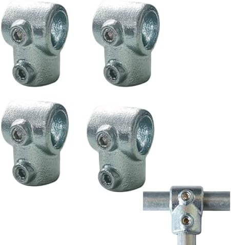 4PCS 1/2" Galvanized Pipe Fittings DN15 Single Socket Tee Galvanized ...