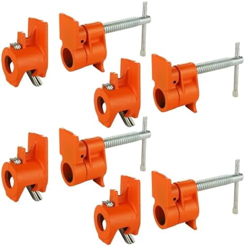 4PCS 1/2 Pipe Clamps for Woodworking Heavy Duty Wood Gluing Pipe Clamp ...
