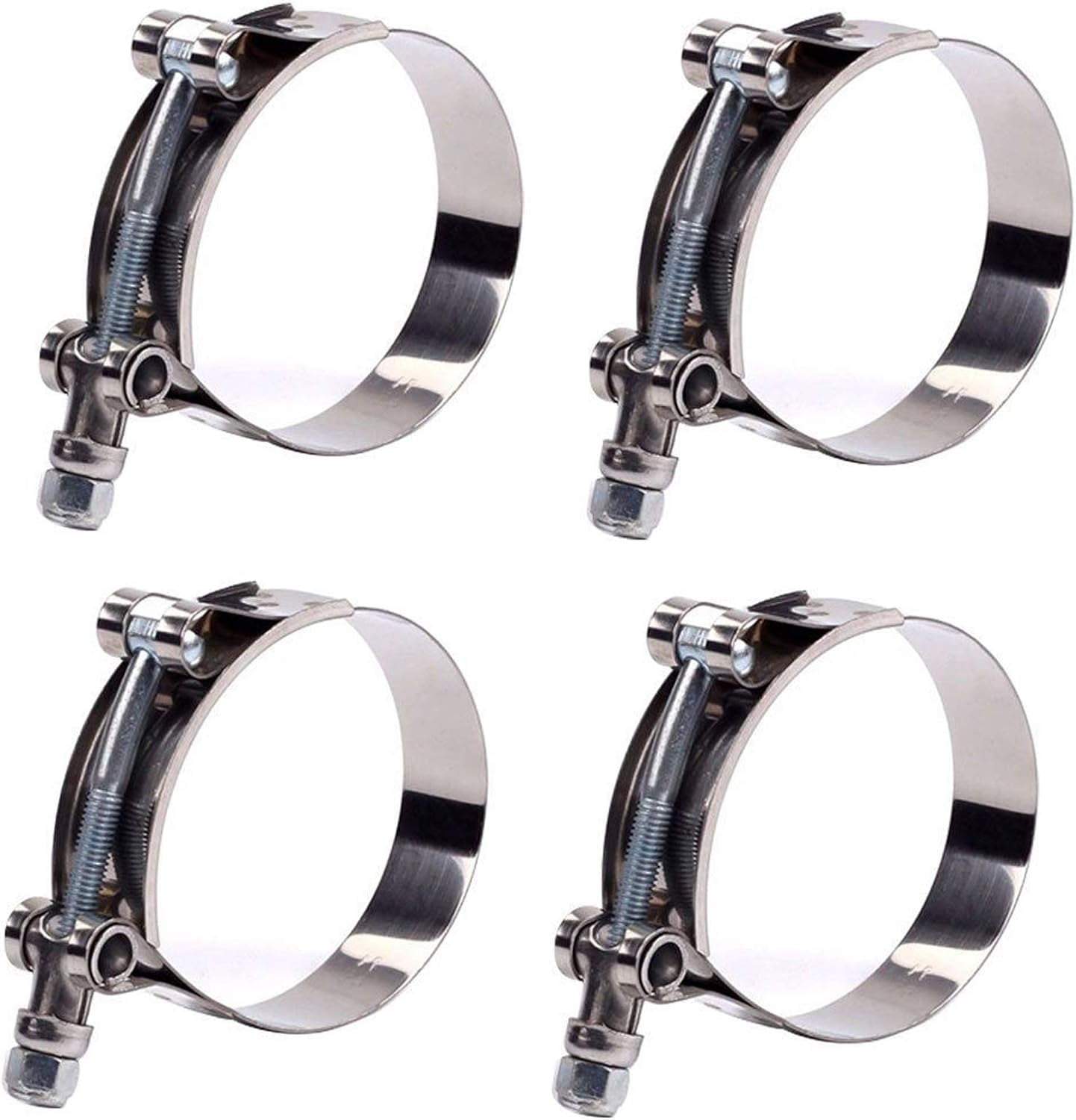 4PCS 1 32mm - 37mm Stainless Steel T-Bolt Clamps Turbo Intake ...
