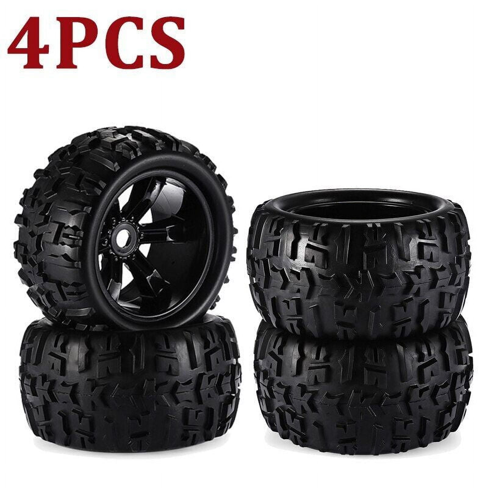 4PCS 1/8 Rc Wheels Tires Rubber Monster Truck Wheel Off-Road 150mm Tire ...