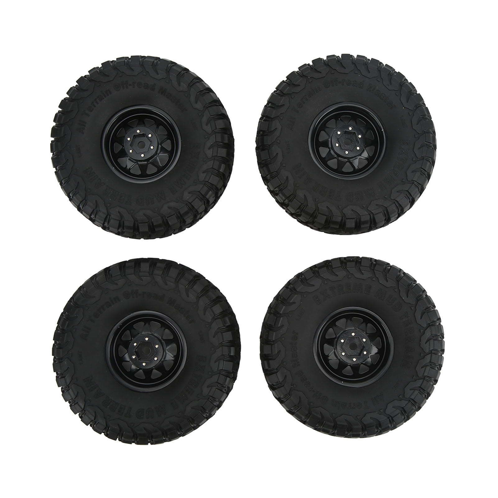 4PCS 1.9in Wheel Tires with 10 Holes Hub Uneven Gravel Pattern for ...