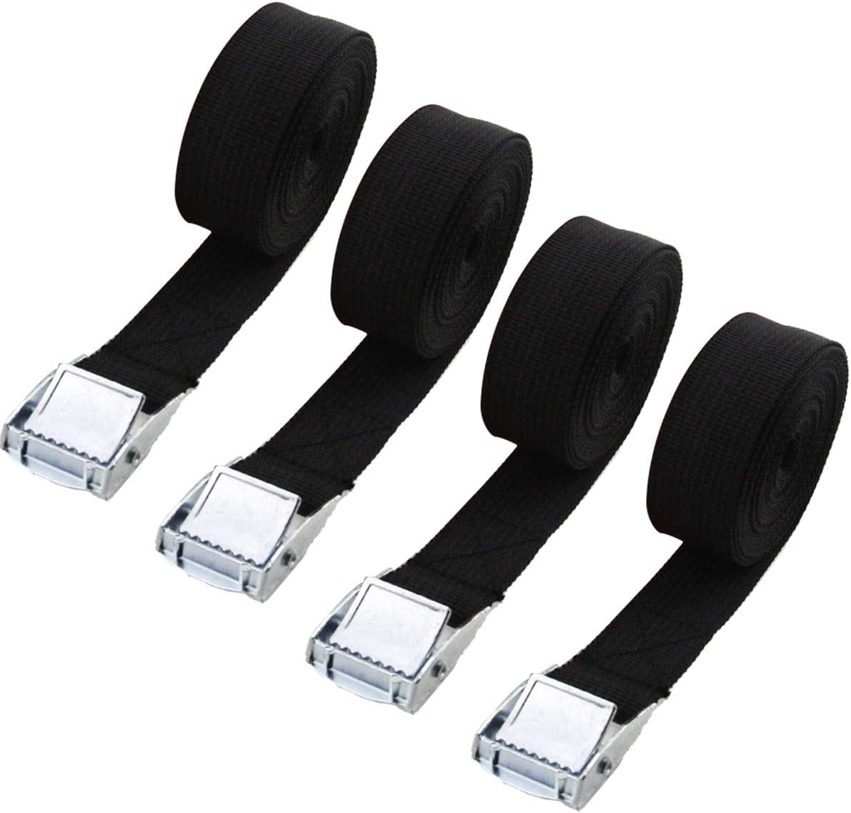 4PCS 1" x 3.3Ft Lashing Straps Adjustable Kayaks Tie Down Straps for ...